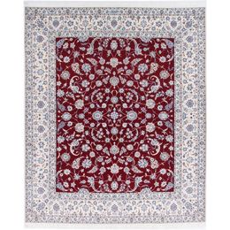 Nain Trading Orientteppich Nain 6La 255x305 Handgeknüpfter Orientteppich / Perserteppich, rechteckig, Höhe: 6 mm, grau|rot