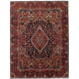 Nain Trading Orientteppich Kaschmar 293x391 Handgeknüpfter Orientteppich / Perserteppich, rechteckig, Höhe: 12 mm, braun|rot