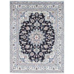 Nain Trading Orientteppich Nain 150x200 Handgeknüpfter Orientteppich / Perserteppich, rechteckig, Höhe: 12 mm, grau