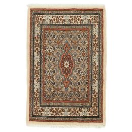 Nain Trading Orientteppich Moud Mahi 59x89 Handgeknüpfter Orientteppich / Perserteppich, rechteckig, Höhe: 12 mm, braun
