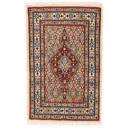 Nain Trading Orientteppich Moud Mahi 59x90 Handgeknüpfter Orientteppich / Perserteppich, rechteckig, Höhe: 12 mm, braun