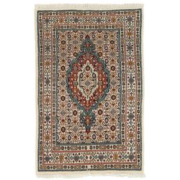 Nain Trading Orientteppich Moud Mahi 62x94 Handgeknüpfter Orientteppich / Perserteppich, rechteckig, Höhe: 12 mm, braun|grau