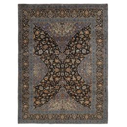 Nain Trading Orientteppich Keshan 295x397 Handgeknüpfter Orientteppich / Perserteppich, rechteckig, Höhe: 12 mm, braun|grau