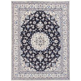 Nain Trading Orientteppich Nain 170x227 Handgeknüpfter Orientteppich / Perserteppich, rechteckig, Höhe: 12 mm, grau|schwarz