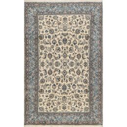 Nain Trading Orientteppich Mashhad 197x306 Handgeknüpfter Orientteppich / Perserteppich, rechteckig, Höhe: 12 mm, beige|grau