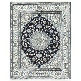 Nain Trading Orientteppich Nain 195x247 Handgeknüpfter Orientteppich / Perserteppich, rechteckig, Höhe: 12 mm, grau|schwarz