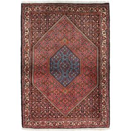 Nain Trading Orientteppich Bidjar 113x158 Handgeknüpfter Orientteppich / Perserteppich, rechteckig, Höhe: 15 mm, braun|rot