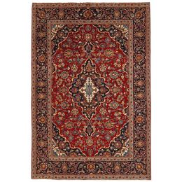 Nain Trading Orientteppich Keshan 189x282 Handgeknüpfter Orientteppich / Perserteppich, rechteckig, Höhe: 12 mm, braun|rot