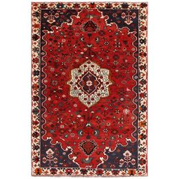 Nain Trading Orientteppich Shiraz 165x253 Handgeknüpfter Orientteppich / Perserteppich, rechteckig, Höhe: 10 mm, rot