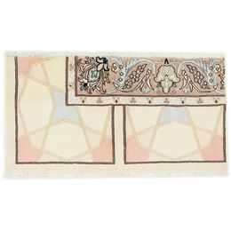 Nain Trading Orientteppich Mashhad Khorasan 59x110 Handgeknüpfter Orientteppich / Perserteppich, rechteckig, Höhe: 12 mm, beige