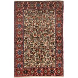 Nain Trading Orientteppich Rudbar 116x196 Handgeknüpfter Orientteppich / Perserteppich, rechteckig, Höhe: 12 mm, braun|rot