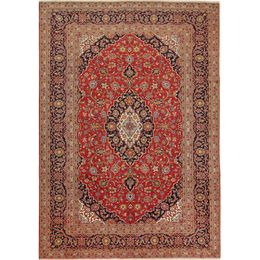 Nain Trading Orientteppich Keshan 248x351 Handgeknüpfter Orientteppich / Perserteppich, rechteckig, Höhe: 12 mm, braun|rot