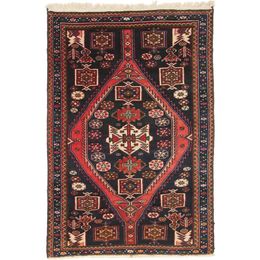 Nain Trading Orientteppich Saveh 104x158 Handgeknüpfter Orientteppich / Perserteppich, rechteckig, Höhe: 10 mm, braun|rot