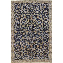 Nain Trading Orientteppich Keshan 213x334 Handgeknüpfter Orientteppich / Perserteppich, rechteckig, Höhe: 12 mm, grau|schwarz