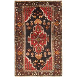 Nain Trading Orientteppich Nahavand 147x234 Handgeknüpfter Orientteppich / Perserteppich, rechteckig, Höhe: 12 mm, braun|rot