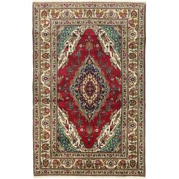 Nain Trading Orientteppich Täbriz 105x166 Handgeknüpfter Orientteppich / Perserteppich, rechteckig, Höhe: 10 mm, braun