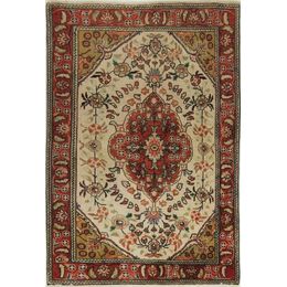Nain Trading Orientteppich Täbriz 99x146 Handgeknüpfter Orientteppich / Perserteppich, rechteckig, Höhe: 10 mm, braun