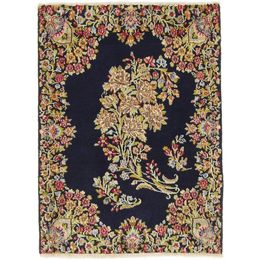 Nain Trading Orientteppich Kerman 59x81 Handgeknüpfter Orientteppich / Perserteppich, rechteckig, Höhe: 12 mm, braun|schwarz