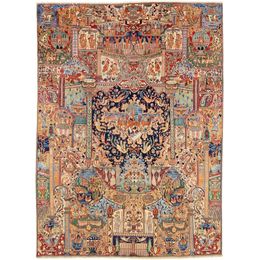 Nain Trading Orientteppich Kaschmar 261x358 Handgeknüpfter Orientteppich / Perserteppich, rechteckig, Höhe: 12 mm, braun|rot
