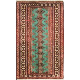 Nain Trading Orientteppich Turkaman 77x109 Handgeknüpfter Orientteppich / Perserteppich, rechteckig, Höhe: 6 mm, braun|rot