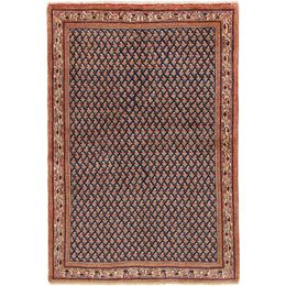 Nain Trading Orientteppich Sarough Mir Boteh 99x149 Handgeknüpfter Orientteppich / Perserteppich, rechteckig, Höhe: 12 mm, braun|rot