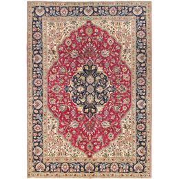 Nain Trading Orientteppich Täbriz 206x289 Handgeknüpfter Orientteppich / Perserteppich, rechteckig, Höhe: 10 mm, beige|rot
