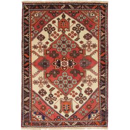 Nain Trading Orientteppich Saveh 105x151 Handgeknüpfter Orientteppich / Perserteppich, rechteckig, Höhe: 10 mm, braun|rot