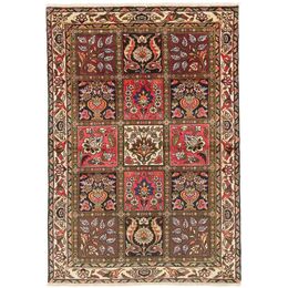 Nain Trading Orientteppich Bakhtiar 102x148 Handgeknüpfter Orientteppich / Perserteppich, rechteckig, Höhe: 12 mm, braun|rot
