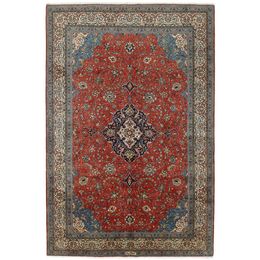 Nain Trading Orientteppich Sarough 242x364 Handgeknüpfter Orientteppich / Perserteppich, rechteckig, Höhe: 12 mm, braun|rot
