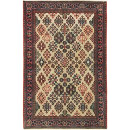Nain Trading Orientteppich Meymeh 104x159 Handgeknüpfter Orientteppich / Perserteppich, rechteckig, Höhe: 12 mm, braun