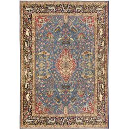 Nain Trading Orientteppich Täbriz 299x398 Handgeknüpfter Orientteppich / Perserteppich, rechteckig, Höhe: 10 mm, braun|grau