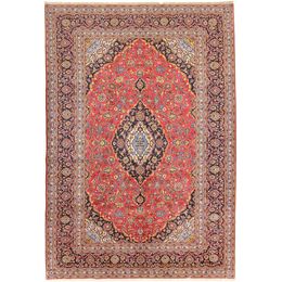 Nain Trading Orientteppich Keshan 204x296 Handgeknüpfter Orientteppich / Perserteppich, rechteckig, Höhe: 12 mm, rot
