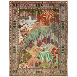 Nain Trading Orientteppich Täbriz 301x401 Handgeknüpfter Orientteppich / Perserteppich, rechteckig, Höhe: 10 mm, braun
