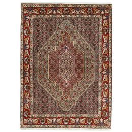 Nain Trading Orientteppich Senneh 122x166 Handgeknüpfter Orientteppich / Perserteppich, rechteckig, Höhe: 12 mm, braun
