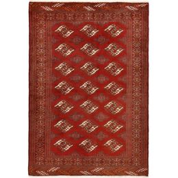 Nain Trading Orientteppich Turkaman 114x166 Handgeknüpfter Orientteppich / Perserteppich, rechteckig, Höhe: 6 mm, rot