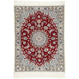 Nain Trading Orientteppich Nain 6La 80x115 Handgeknüpfter Orientteppich / Perserteppich, rechteckig, Höhe: 6 mm, beige|rot