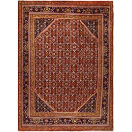 Nain Trading Orientteppich Mahal 271x366 Handgeknüpfter Orientteppich / Perserteppich, rechteckig, Höhe: 12 mm, braun|rot