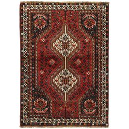 Nain Trading Orientteppich Shiraz 116x147 Handgeknüpfter Orientteppich / Perserteppich, rechteckig, Höhe: 10 mm, braun|rot