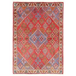 Nain Trading Orientteppich Meymeh 108x151 Handgeknüpfter Orientteppich / Perserteppich, rechteckig, Höhe: 12 mm, rot