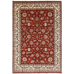Nain Trading Orientteppich Maschad 203x301 Handgeknüpfter Orientteppich / Perserteppich, rechteckig, Höhe: 12 mm, braun|rot