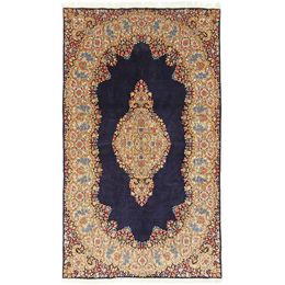 Nain Trading Orientteppich Kerman 152x261 Handgeknüpfter Orientteppich / Perserteppich, rechteckig, Höhe: 12 mm, schwarz