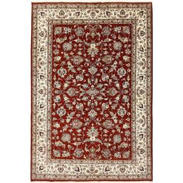 Nain Trading Orientteppich Maschad 196x294 Handgeknüpfter Orientteppich / Perserteppich, rechteckig, Höhe: 12 mm, rot