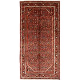 Nain Trading Orientteppich Hosseinabad 154x304 Handgeknüpfter Orientteppich / Perserteppich, rechteckig, Höhe: 12 mm, rot