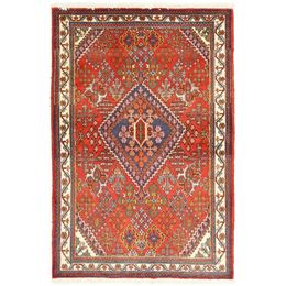 Nain Trading Orientteppich Meymeh 108x163 Handgeknüpfter Orientteppich / Perserteppich, rechteckig, Höhe: 12 mm, rot