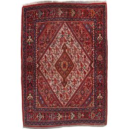 Nain Trading Orientteppich Jozan 137x153 Handgeknüpfter Orientteppich / Perserteppich, rechteckig, Höhe: 10 mm, rot
