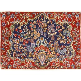Nain Trading Orientteppich Kerman 63x93 Handgeknüpfter Orientteppich / Perserteppich, rechteckig, Höhe: 12 mm, rot