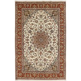 Nain Trading Orientteppich Sarough 216x327 Handgeknüpfter Orientteppich / Perserteppich, rechteckig, Höhe: 12 mm, beige|braun