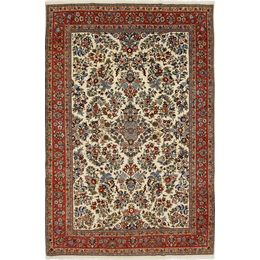 Nain Trading Orientteppich Sarough 213x316 Handgeknüpfter Orientteppich / Perserteppich, rechteckig, Höhe: 12 mm, braun|rot