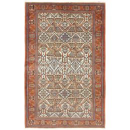 Nain Trading Orientteppich Meymeh 165x257 Handgeknüpfter Orientteppich / Perserteppich, rechteckig, Höhe: 12 mm, braun|rot