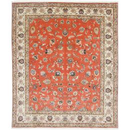 Nain Trading Orientteppich Täbriz 50Raj 248x296 Handgeknüpfter Orientteppich / Perserteppich, rechteckig, Höhe: 7 mm, beige|rot
